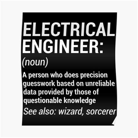 Electrical Engineer Definition Engineering Poster For Sale By