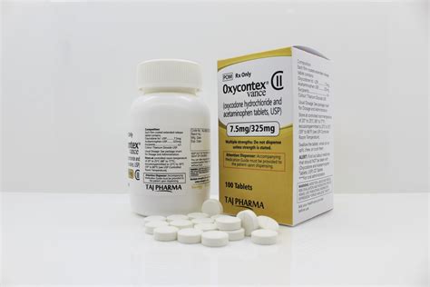 Oxycodone Hydrochloride 7 5mg And Acetaminophen 375mg Tablet Dosage
