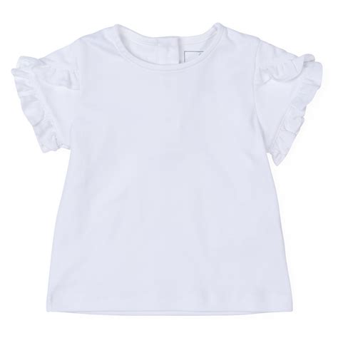 Collegiate Shop Winnie Girls Pima Cotton Shirt With Monogram White