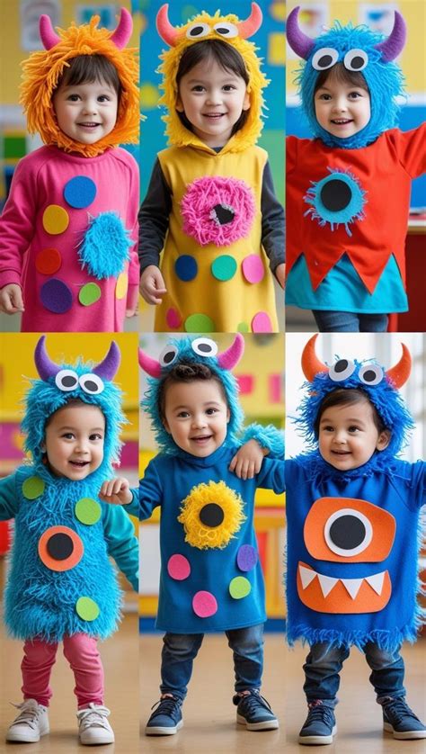 Diy Fuzzy Green Monster Costume Preschooler Halloween Favorite