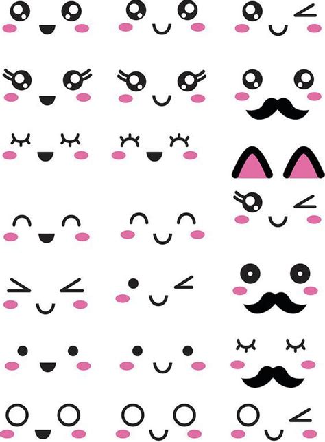 Como Desenhar Coisas Kawaii Caras E Expressões Doodles Kawaii Cute