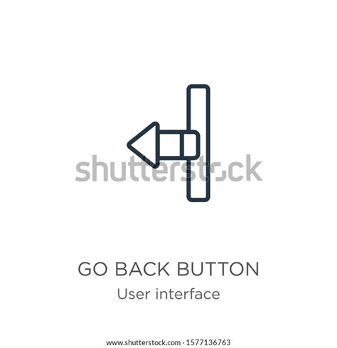 Go Back Button Icon Thin Linear Vector De Stock Libre De Regalías 1577136763 Shutterstock
