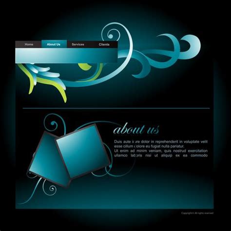 Vector Website Template Vector Art At Vecteezy