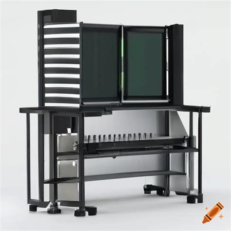 detailed illustration of a laboratory setup for high throughput