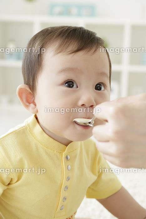 離乳食を食べる赤ちゃんの写真素材 14357329 イメージマート