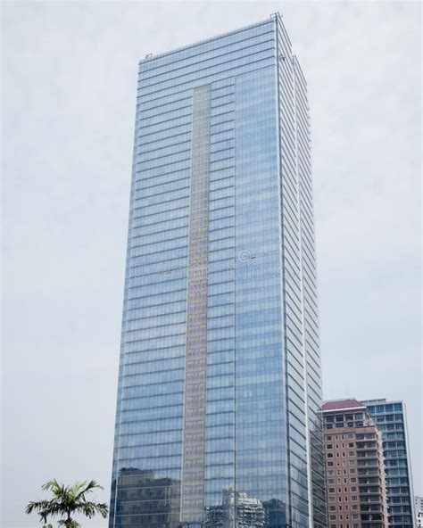 A Tall And Rectangular Office Building In Jakarta Stock Image Image