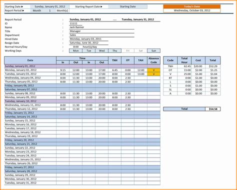 Overtime Tracking Spreadsheet — Db