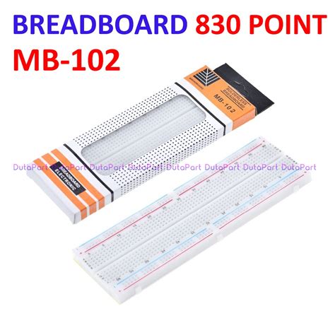 Jual Breadboard Mini Solderless 830 Point Lubang Mb 102 Prototype