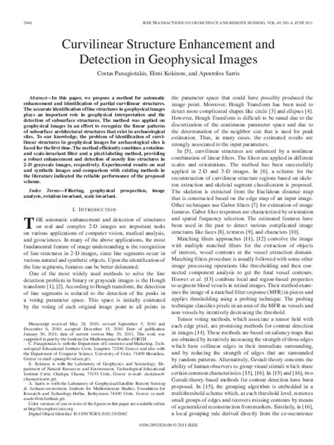 Pdf Curvilinear Structure Enhancement And Detection In Geophysical Images