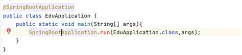 Cannot Resolve Method ‘run‘ In ‘springbootapplication‘cannot Resolve Method Run In