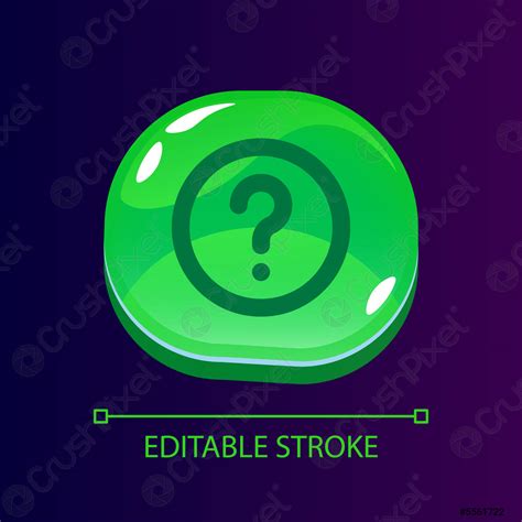 Question Answer Glossy Ui Button With Linear Icon Stock Vector Crushpixel