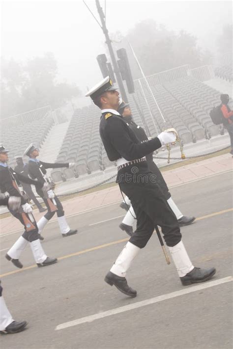 Indian Navy Soldier S Contingent Marches During The Republic Day