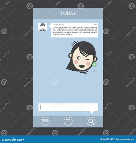 Mobile Chat Frames Message Boxes Sample Text Stock Vector Illustration Of Communicate Mobile