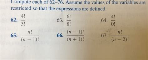 Solved Compute Each Of Assume The Values Of The Chegg Com