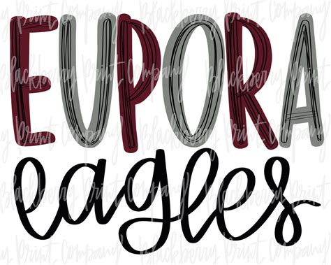 Eupora Eagles School Mascot Png Sublimation Printable Etsy