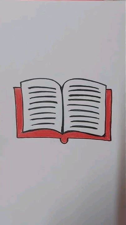 رسم كتاب مفتوح 📖 خطوة بخطوة للمبتدئين رسمللمبتدئين رسوماتجميلة رسم