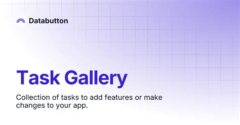 Task Gallery Databutton
