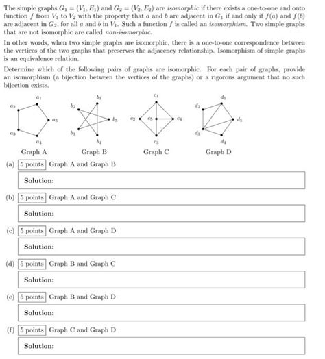 Solved The Simple Graphs G1 V1 E1 And G2 V2 E2 Are