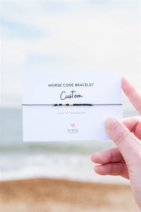 Custom Morse Code Tiny Bead Bracelet Ts For Man Custom Name Bracelet Friendship And