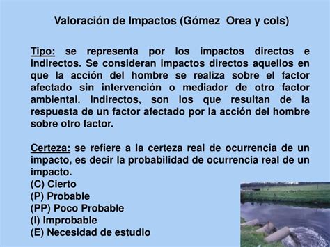 Ppt La EvaluaciÓn De Impacto Ambiental Y La EvaluaciÓn Ambiental