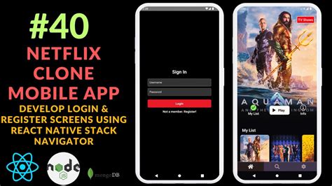 Develop Login Register Screens Using React Native Stack Navigator YouTube