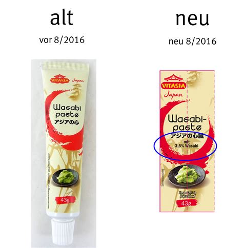 Vitasia Wasabi Paste Lebensmittelklarheit