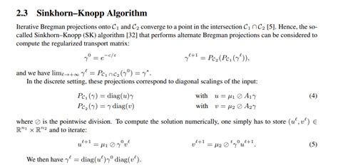 Fixed Point Theorems Sinkhorn Knopp Algorithm Bregman Projection In