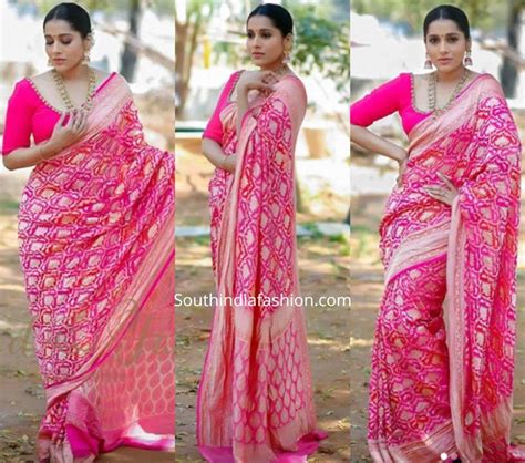 Rashmi Gautam In A Traditional Saree South India Fashion
