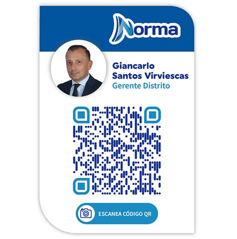 Gerente Distrito Tarjetas Digitales Norma