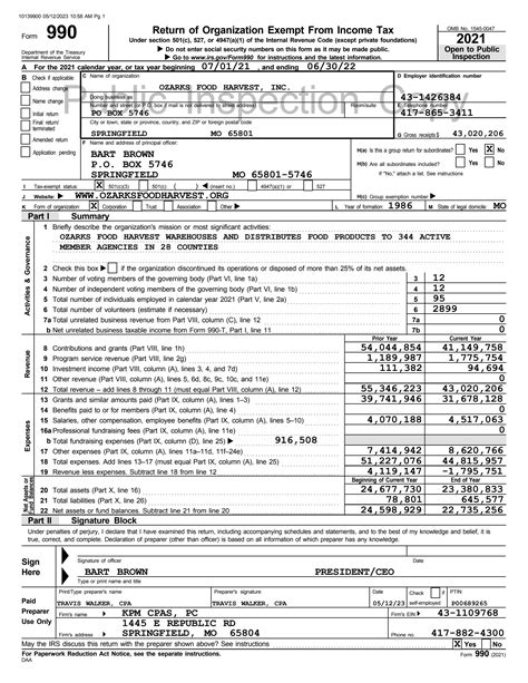 2021 Irs Form 990 By Ozarks Food Harvest Issuu