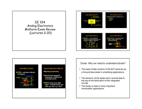 Electronics Circuits Analog And Digital Electronics Lecture Slides