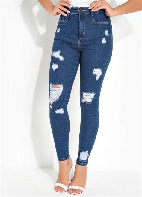 Calça Jeans Super Lipo Destroyed Sawary Sawary Jeans