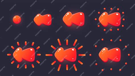 Premium Vector Click Animation Cartoon Cursor Click Frame Sequence