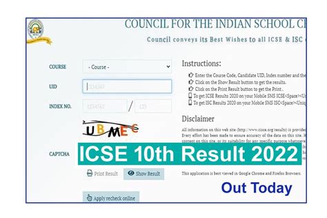 Icse 10th Result 2022 Link Out Semester 2 Link Icse Board Result