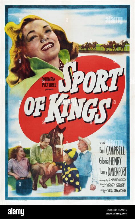 Sport Of Kings Us Poster Art Top Gloria Henry Bottom From Left