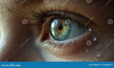 Extreme Close Up Of Human Eye With Reflection Stock Illustration Illustration Of People