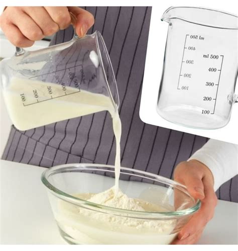 Vardagen 바르다겐 이케아 심플한 디자인 유리 글라스 계량 컵 500ml 비커 투명 레시피 정량 용량 티몬