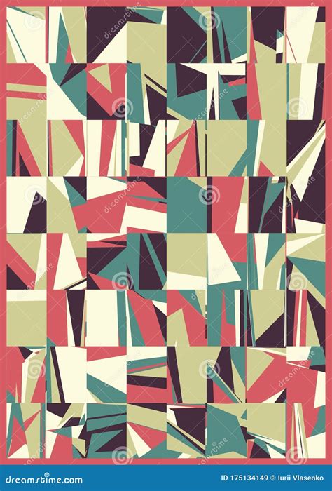 ilustración de fondo de arte generativo de polígonos de color aleatorio