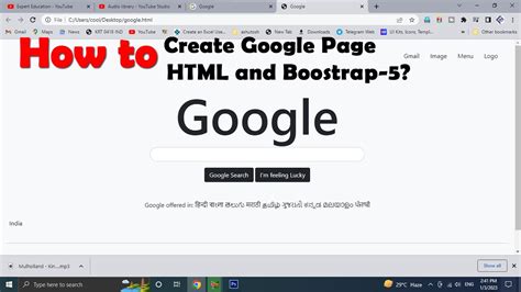 How To Create Search Google Form In HTML And Boostrap 5 HTML 5