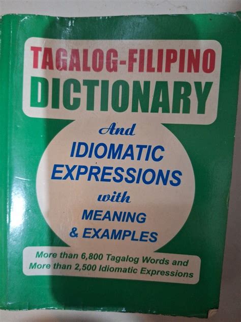 Tagalog Filipino Dictionary And Idiomatic Expressions With Meaning And Examples Hobbies And Toys