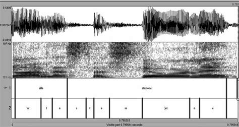waveform broad spectrogram and phonetic transcription of the lexical