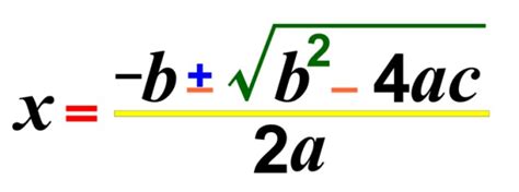 Ecuacion De Segundo Grado Formula