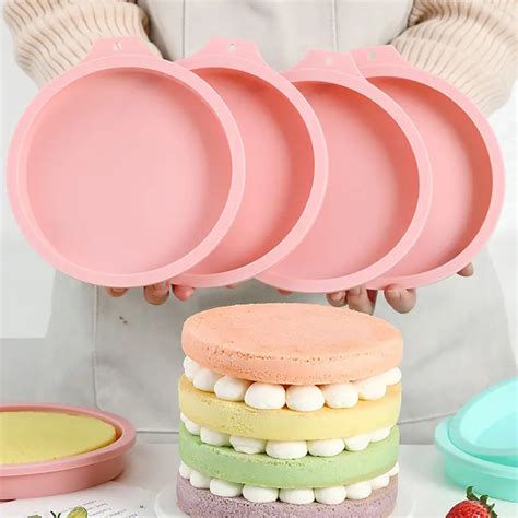 Set Od 4 Silikonska Kalupa Za Slojevite Torte Okrugli Kalup Temu