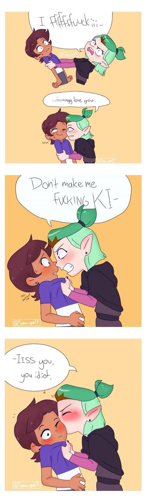 Amity Kisses Luz Owl House Cute Comics Amity