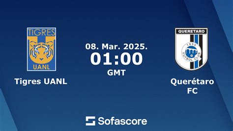 Tigres Uanl Vs Querétaro Fc Live Score H2h And Lineups Sofascore