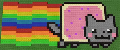 Minecraft Pixel Art Templates Nyan Cat
