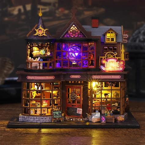Diy Small House Kit Building Assembly Model Toy Home With Led Light Dollhouse Xmas Ts Diy