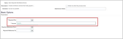 Payment File Lov Is Blank In Send Separate Remittance Advice — Cloud Customer Connect