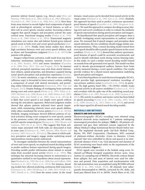 Pdf Decoding Spectrotemporal Features Of Overt And Covert Statics