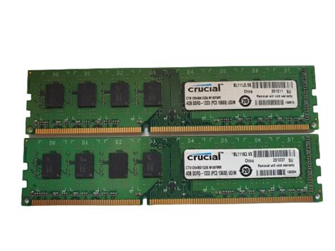 PamiĘĆ Ram 8gb 2x4gb Ddr3 Dimm 1333mhz Pc3 10600u W Warszawa Sklep Opinie Cena W Allegro